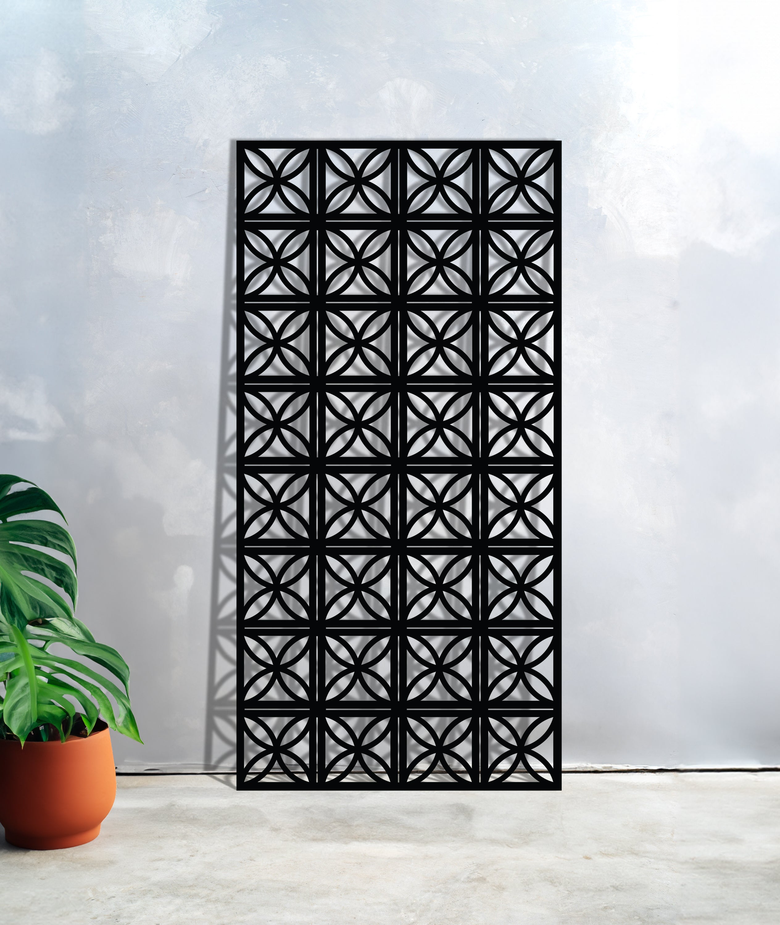 Breeze Block Flower Decorative Screen | Entanglements Metal Art