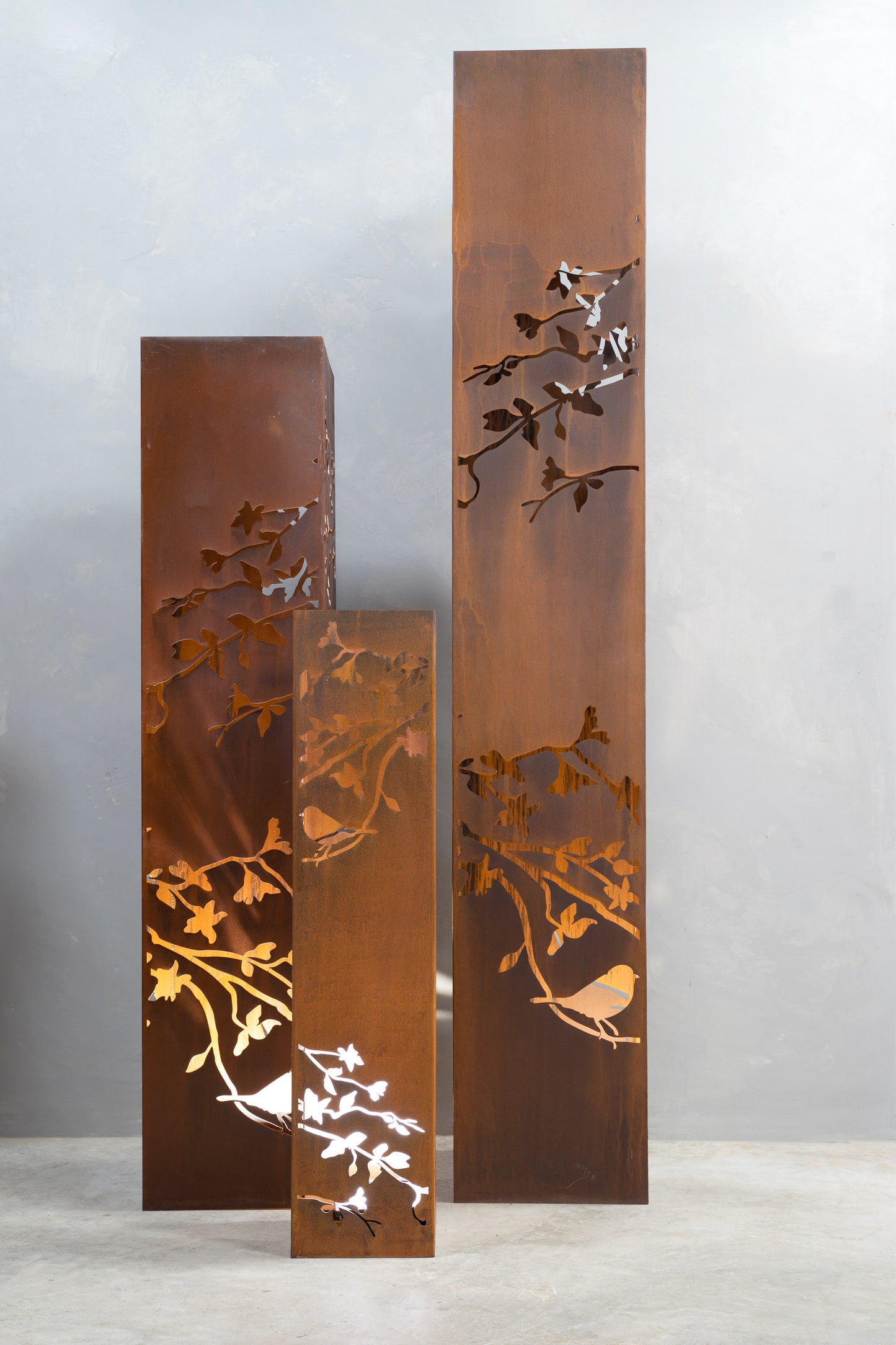 Summer Branch Light Towers | Entanglements Metal Art